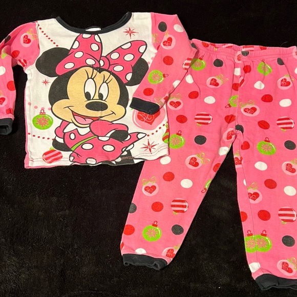 Disney | Pajamas | Disney Minnie Mouse Christmas Pajamas Girls Size 4t ...